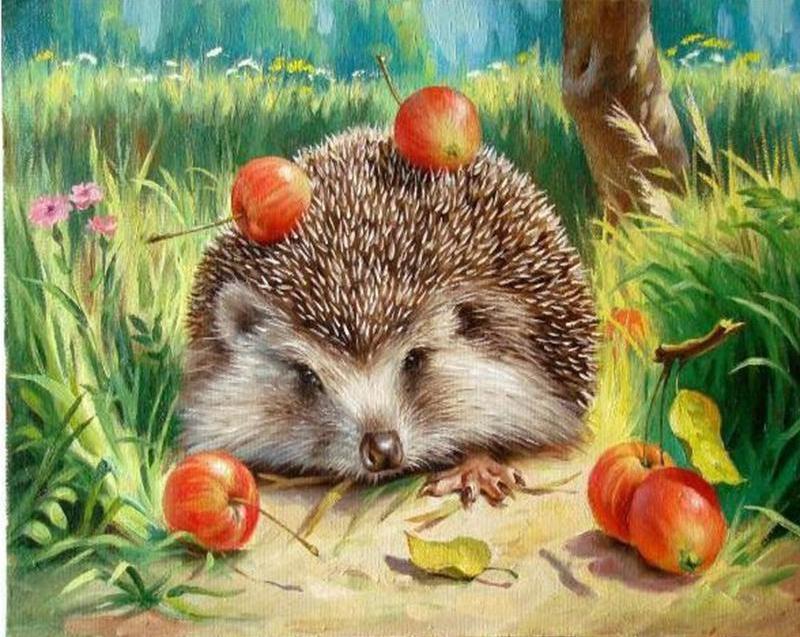 Hedgehog Painting By Numbers Kit - Hand-paint it Yourself – I Love DIY Art