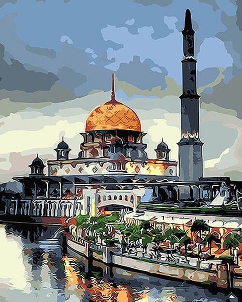 Beautiful Mosque - Paint by Numbers Kit – I Love DIY Art